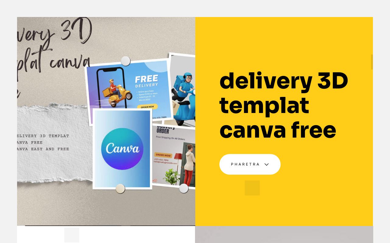 delivery 3D templat canva free